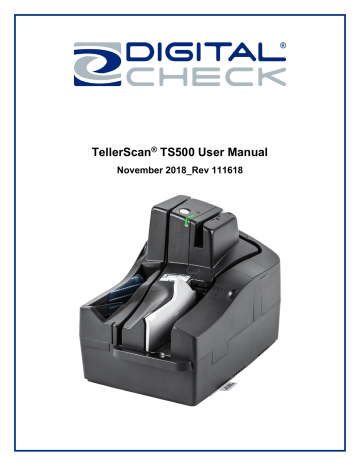 Digital Check TellerScan TS500 User Manual | Manualzz