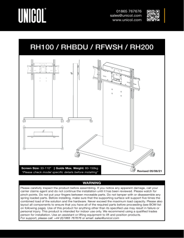 Unicol Rhobus Stands & Trolleys Instructions | Manualzz