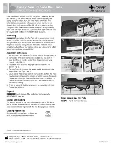 Posey Hillrom Seizure Pads Instructions for use | Manualzz