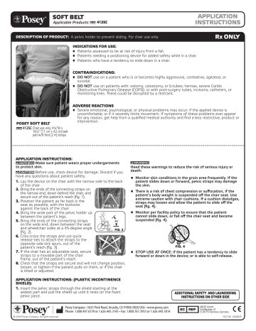 Posey 4125C Pelvic Soft Belt Instructions for use | Manualzz