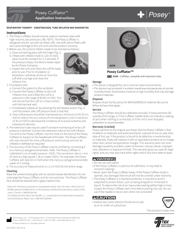 Posey 8199 Cufflator Instructions for use | Manualzz
