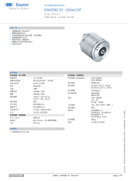 Baumer EAM580-SY - EtherCAT - Data Sheet, Installation and operating ...