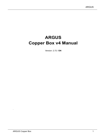 ARGUS 166 Manual | Manualzz
