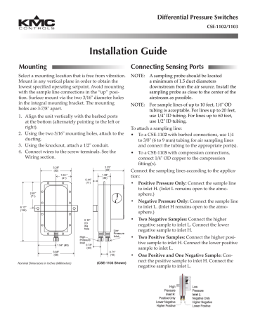 KMC CSE-1102 Installation Guide | Manualzz
