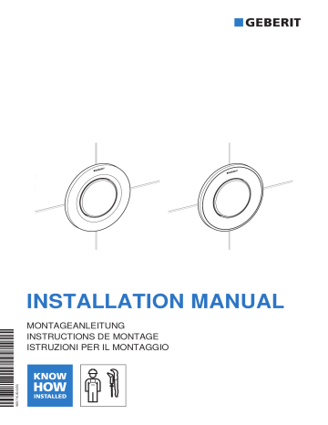 Geberit Type 01 Remote flush buttons Installation instructions | Manualzz