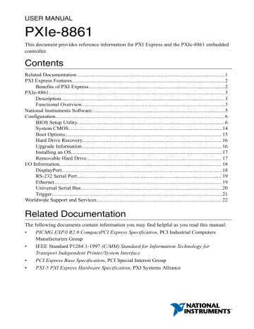 Ni PXIe-8861 User Manual | Manualzz