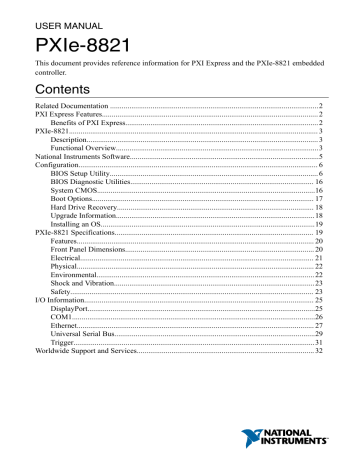 Ni PXIe-8821 User Manual | Manualzz