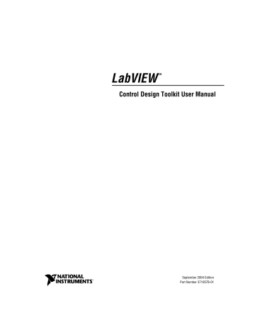 Ni LabVIEW Control Design Toolkit User Manual | Manualzz