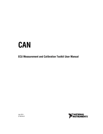 Ni ECU Measurement and Calibration Toolkit User Manual | Manualzz