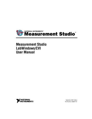 Ni Measurement Studio LabWindows/CVI User Manual | Manualzz