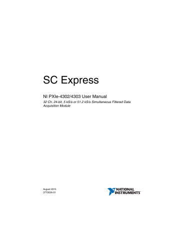 Ni PXIe-4302/4303 User Manual | Manualzz