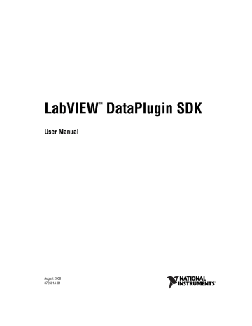 Ni LabVIEW DataPlugin SDK User Manual | Manualzz