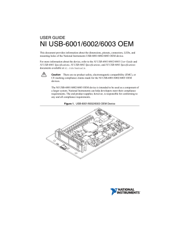 Ni USB-6001/6002/6003 OEM User Manual | Manualzz