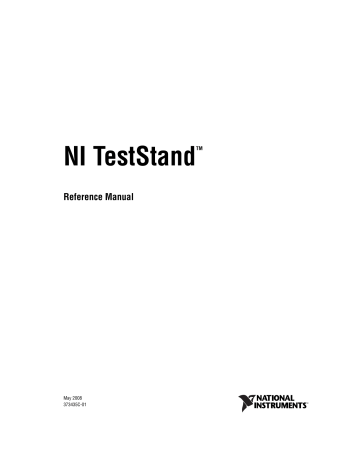 Ni TestStand Reference User Manual | Manualzz