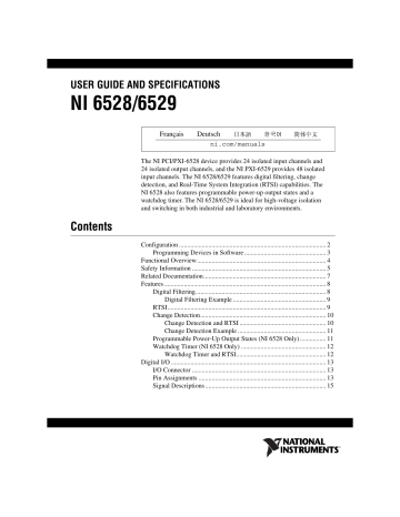Ni 6528/6529 User Manual | Manualzz