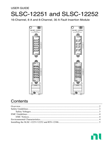 Ni SLSC-12251 and SLSC-12252 User Manual | Manualzz