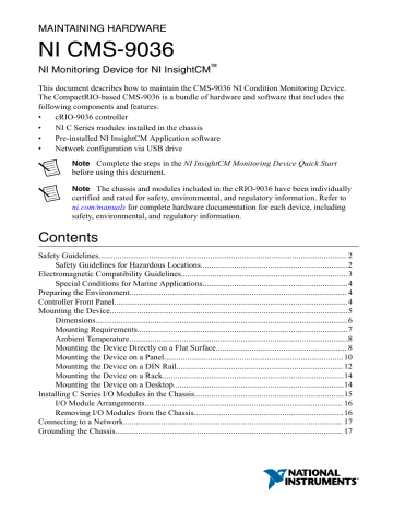 Ni CMS-9036 Maintaining Hardware User Manual | Manualzz
