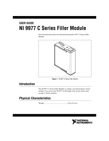 Ni 9977 C Series Filler Module User Manual | Manualzz
