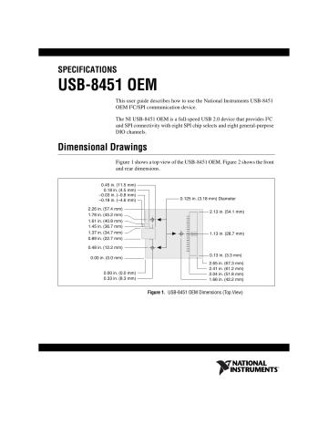 Ni USB-8451 OEM Specifications User Manual | Manualzz