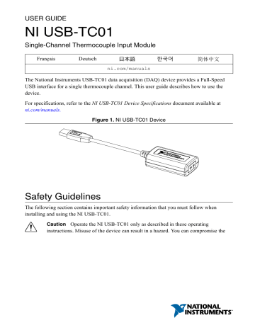 Ni USB-TC01 User Manual | Manualzz