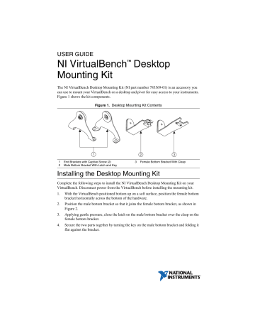 Ni VirtualBench Desktop Mounting Kit User Manual | Manualzz