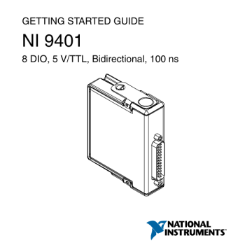 Ni 9401 Getting Started User Manual | Manualzz