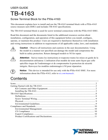 Ni TB-4163 User Manual | Manualzz