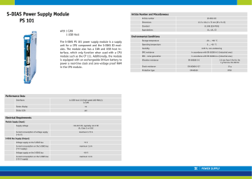 SIGMATEK CP 112 CPU Module Product sheet | Manualzz