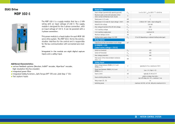SIGMATEK MDP 102-1 Power Module Product sheet | Manualzz