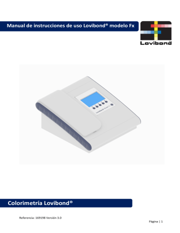 Lovibond Model Fx instruction manual | Manualzz