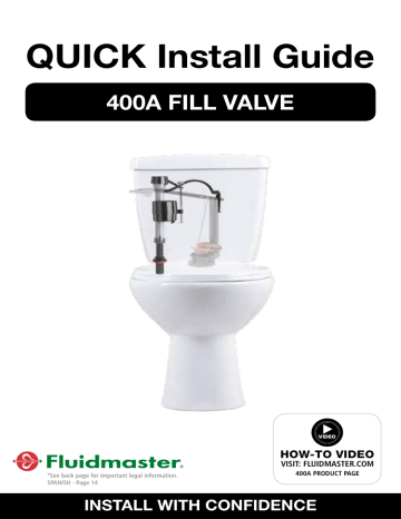 Fluidmaster 400A Fill Valve Installation Instructions | Manualzz