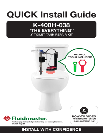 Fluidmaster K-400H-5001 Repair Kit Installation Instructions | Manualzz