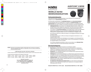 Kaba Auditcon 2 Model 252 Benutzerhandbuch | Manualzz