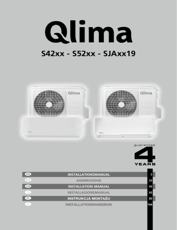 Qlima S5225 Split unit air conditioner Installation Manual | Manualzz