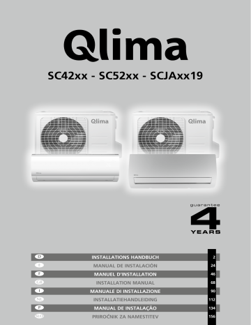 QLIMA SC5232 Split unit air conditioner Installation manual | Manualzz