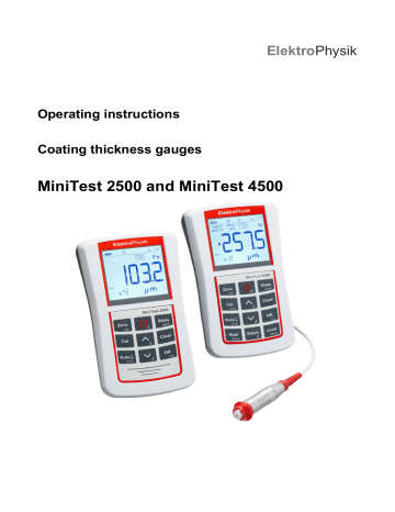 Checkline MiniTest 2500-4500 MiniTest 2500 & 4500 Coating Thickness ...