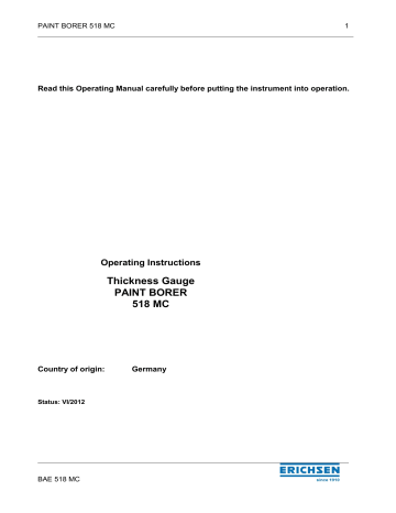 Checkline PAINT BORER 518 MC Manual | Manualzz