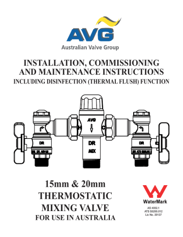 AVG TMV-PIB Thermostatic Mixing Valve - Plumbed In Box Installation ...