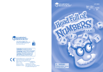 Learning Resources Head Full of Numbers® Math Game Guide | Manualzz