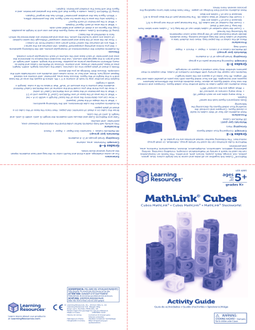 Learning Resources MathLink® Cubes (Set of 100) Guide | Manualzz