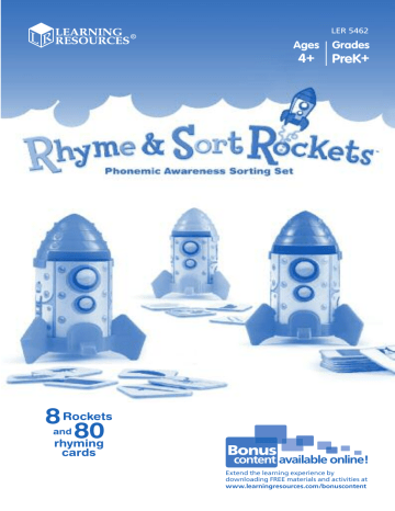 Learning Resources Rhyme & Sort Rockets™ Guide | Manualzz