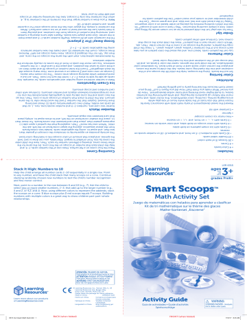 Learning Resources Smart Scoops™ Math Activity Set Guide | Manualzz