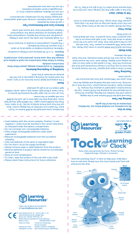 Learning Resources Tock the Learning Clock® User guide | Manualzz
