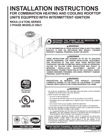 Rheem RKKA-A048CM13E RKKA Series California Energy Commission ...