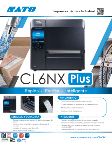 SATO CL6NX Plus Ficha de datos | Manualzz