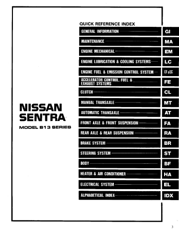 Nissan Sentra 1994 User manual | Manualzz