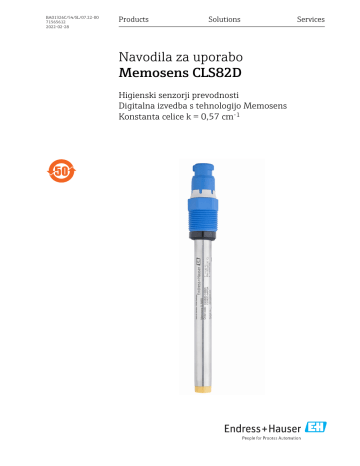 Endres+Hauser Memosens CLS82D Navodila za uporabo | Manualzz