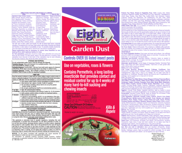 Bonide 784-P Eight Insect Control Garden Dust Instructions | Manualzz