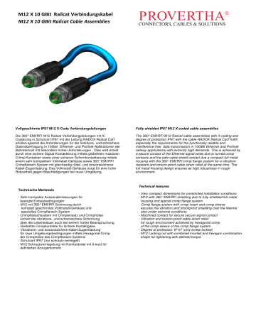 Provertha RAILCAT M12 X8 Verbindungsleitung Datasheet | Manualzz