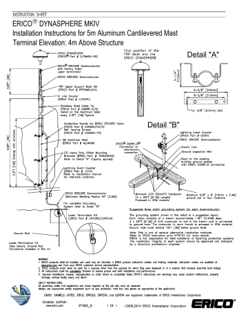 Erico DYNASPHERE MKIV Installation Instructions | Manualzz
